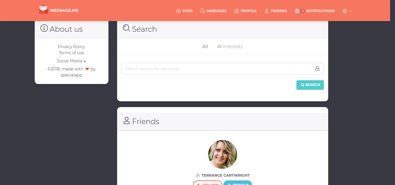 MessageMe - Laravel Anonymous Social Media Script by MasterpieceLab
